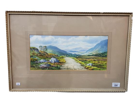 George Farrell | GEORGE FARRELL - WATERCOLOUR - THE MOURNES NEAR ...