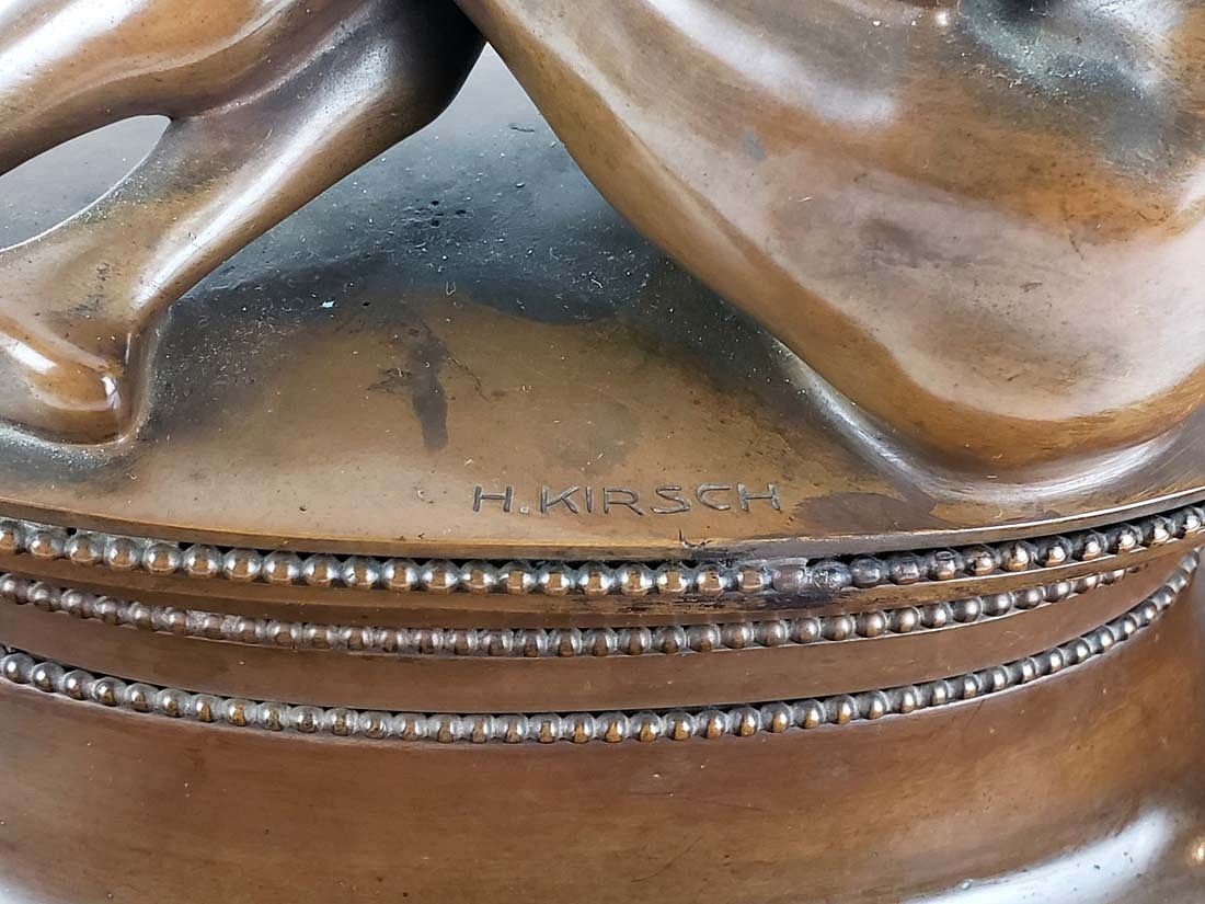 H. Kirsch | A Fine Art Deco Bronze Staue of Nude Woman Signed H. Kirsch ...