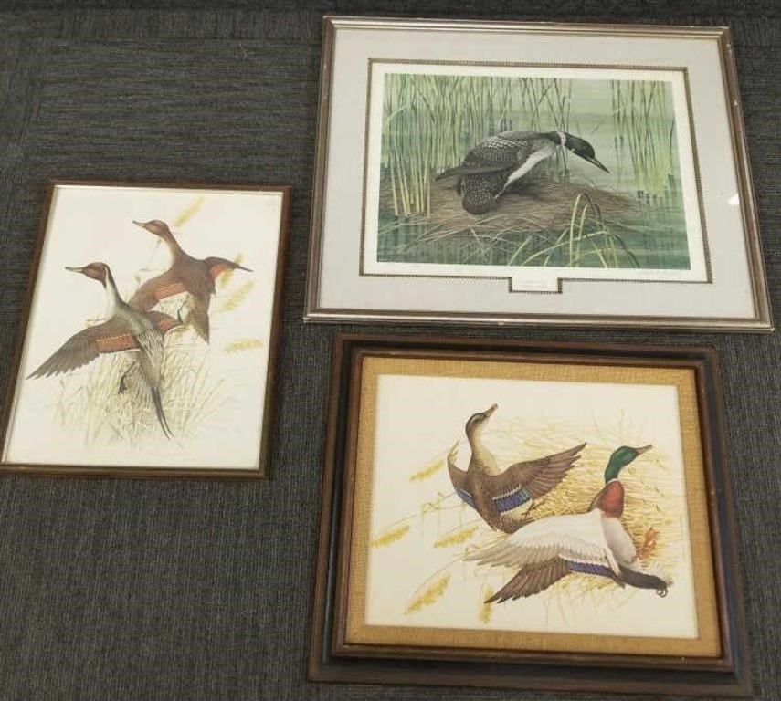 Charles E. Murphy | 3 large vintage Charles Murphy framed wildlife ...
