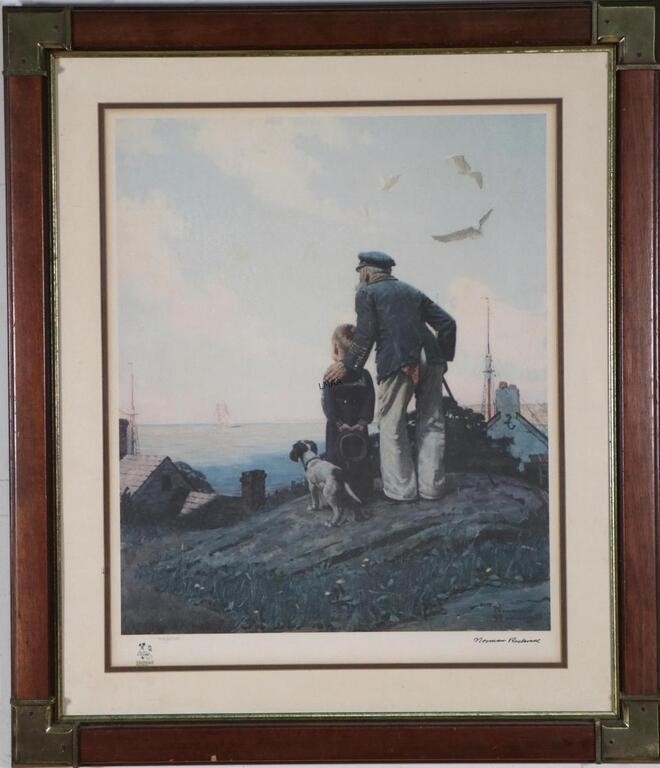 Norman Rockwell | NORMAN ROCKWELL 408/2500 OUTWARD BOUND LITHOGRAPH ...