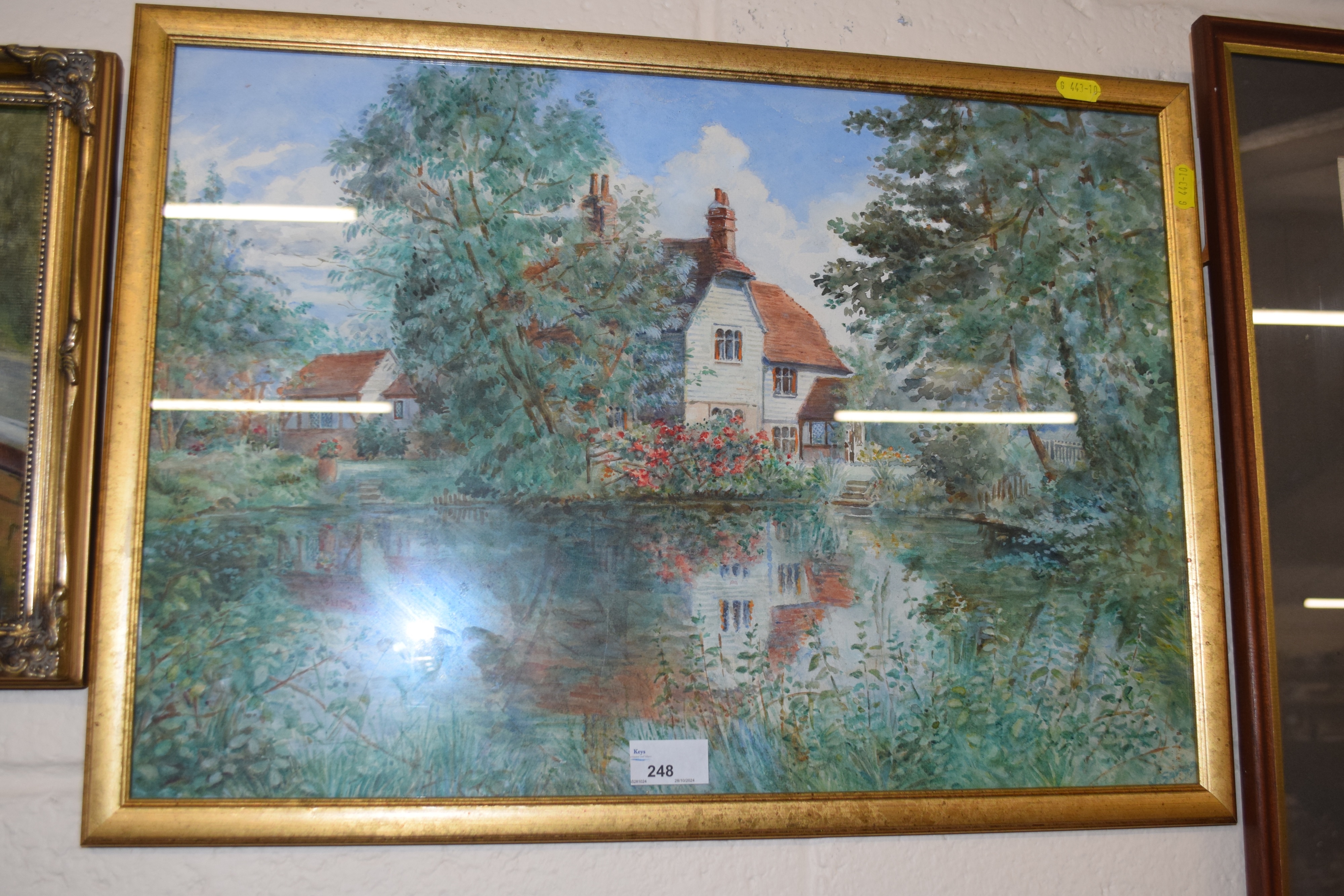 Century School | 20th Century School study of a country house with pond ...