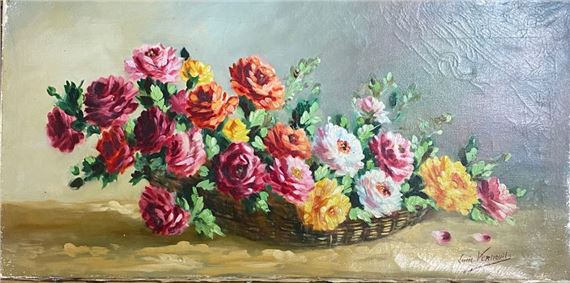 Marie Duret | Bouquet of flowers Pastel signed lower right 30 x 38 cm ...