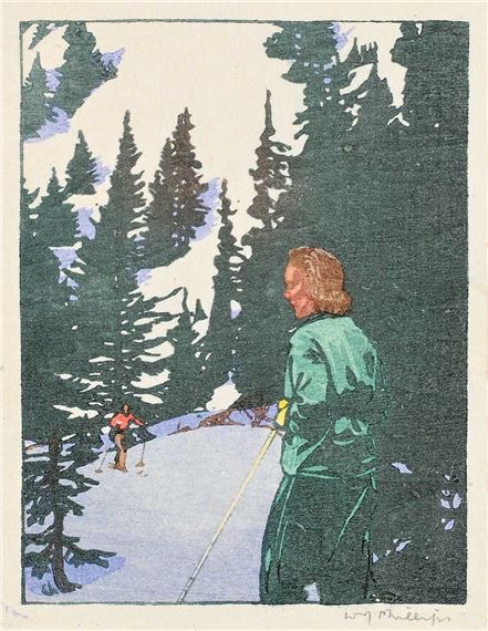 Walter Joseph Phillips | Ski Trail (1945) | MutualArt