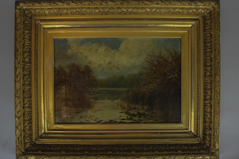 George Parsons Norman | George Parsons Norman (1840-1914) Lake scene ...