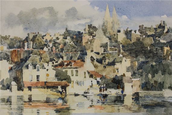 Charles John Watson | Charles John Watson (1846-1927) Riverside town ...