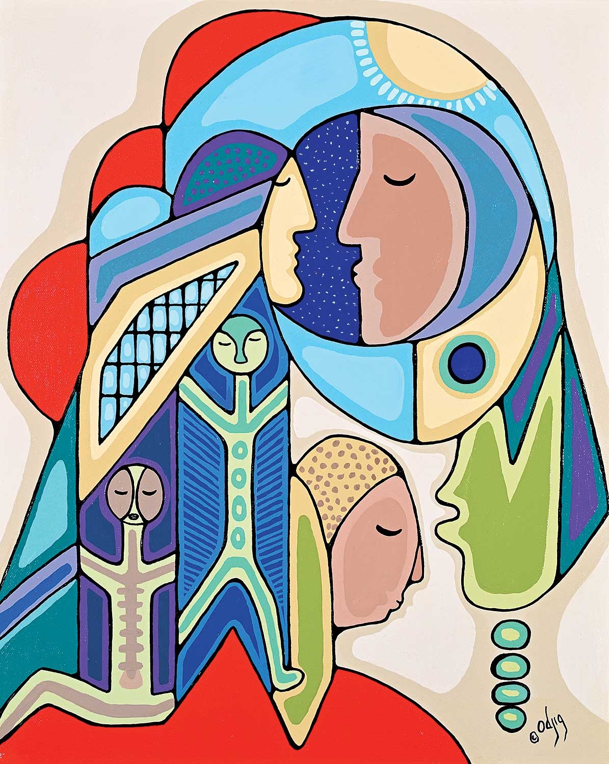 Daphne Odjig | Mother and Child (1975) | MutualArt