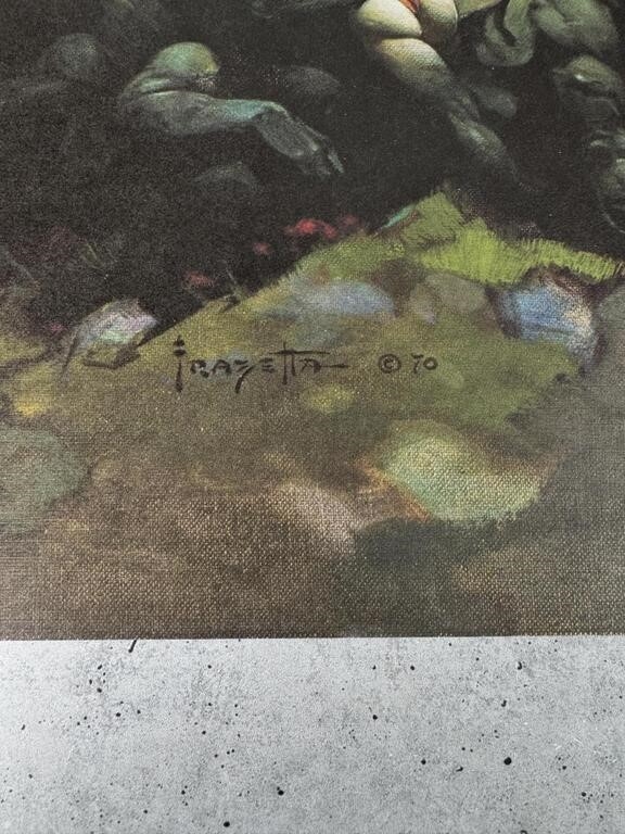 Frank Frazetta | Vintage Frank Frazetta Print Savage Apes Of Mars ...