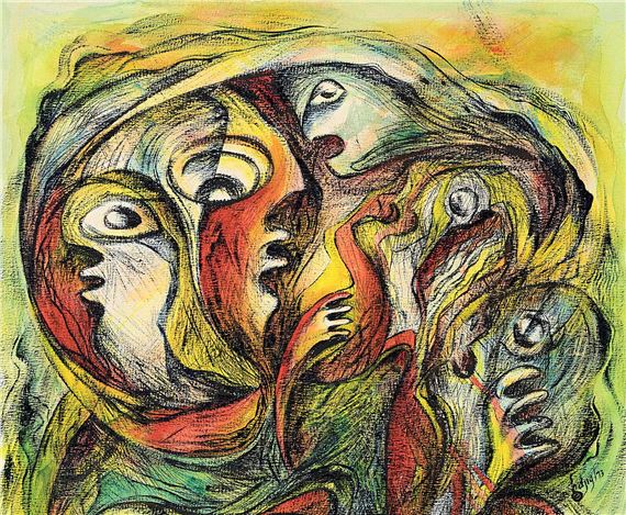 Daphne Odjig | Genocide 2 (1973) | MutualArt
