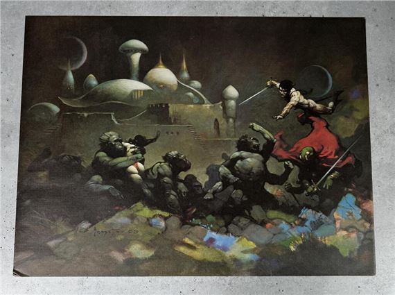 Frank Frazetta | Vintage Frank Frazetta Print Savage Apes Of Mars ...