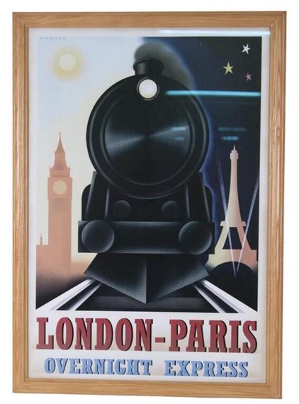 Steve Forney | VINTAGE LONDON-PARIS OVERNIGHT EXPRESS POSTER | MutualArt