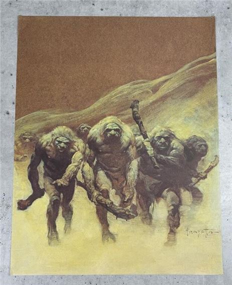 Frank Frazetta | Vintage Frank Frazetta Print Neanderthal | MutualArt