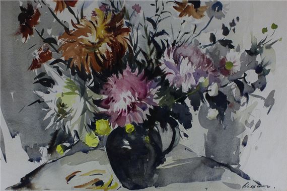 Edward Wesson | Edward Wesson (1910-1983) Dahlias | MutualArt