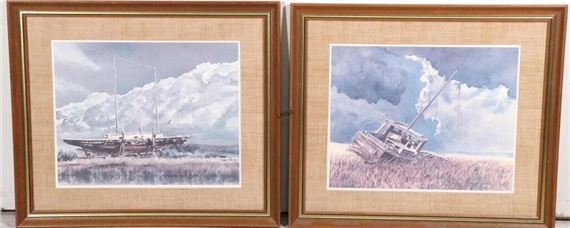 James Colway | PAIR OF JAMES COLWAY BOAT PRINTS | MutualArt