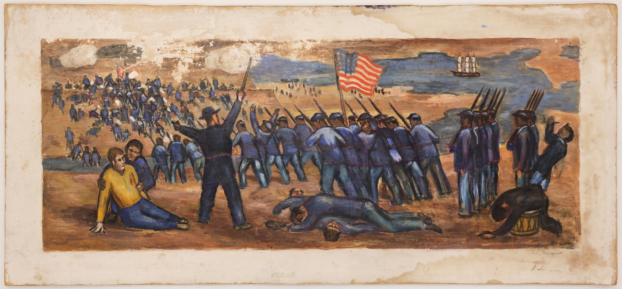 Albert Clarence Runquist | Albert Runquist WPA Civil War Scene Mural ...