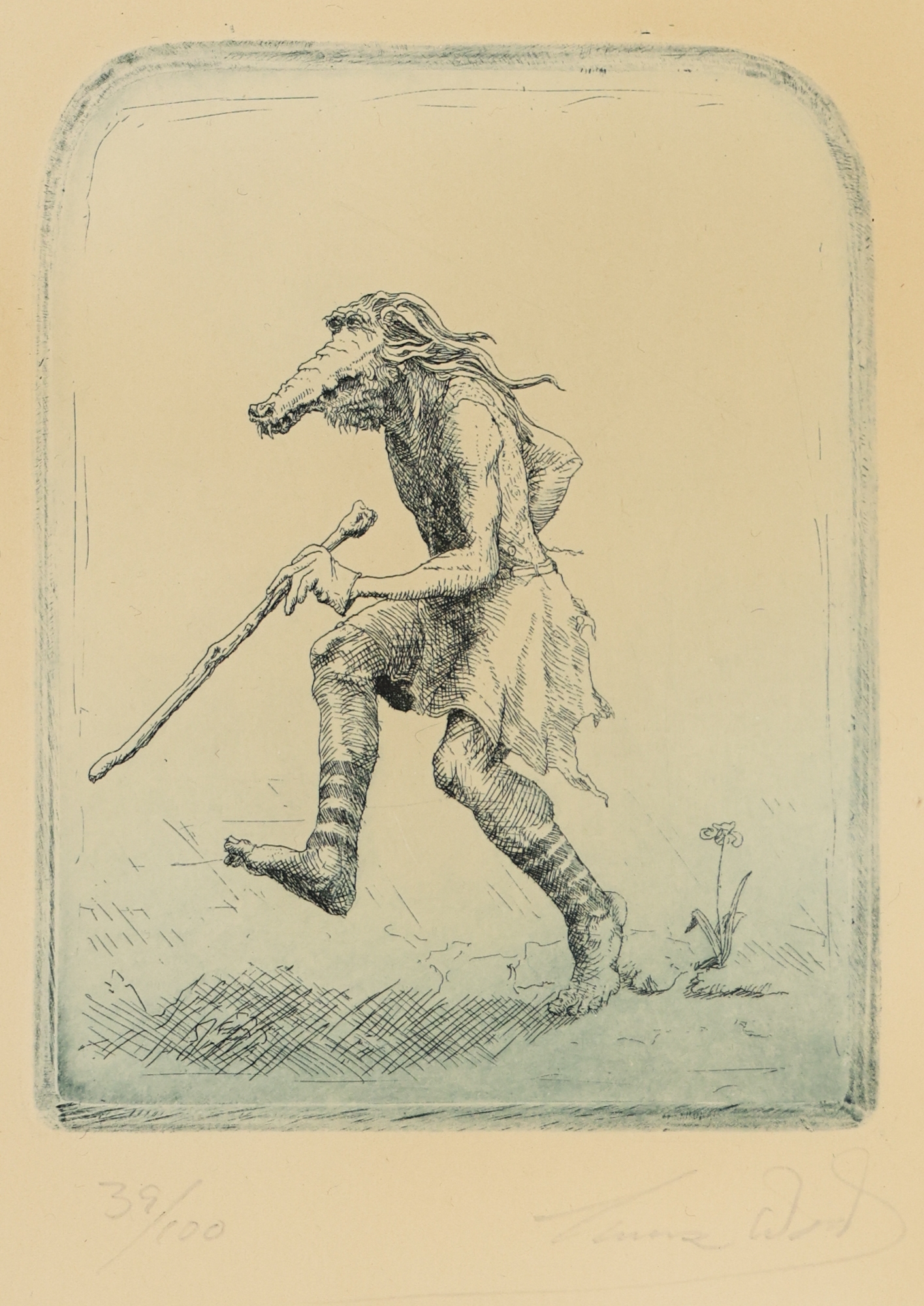 Thomas Wood | Thomas Wood ''Forest Walker'' S/N Etching Framed 16''x12 ...