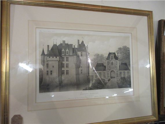 Victor Petit | 19TH CENTURY LITHOGRAPH CHATEAU DE AVRILLY BY VICTOR ...