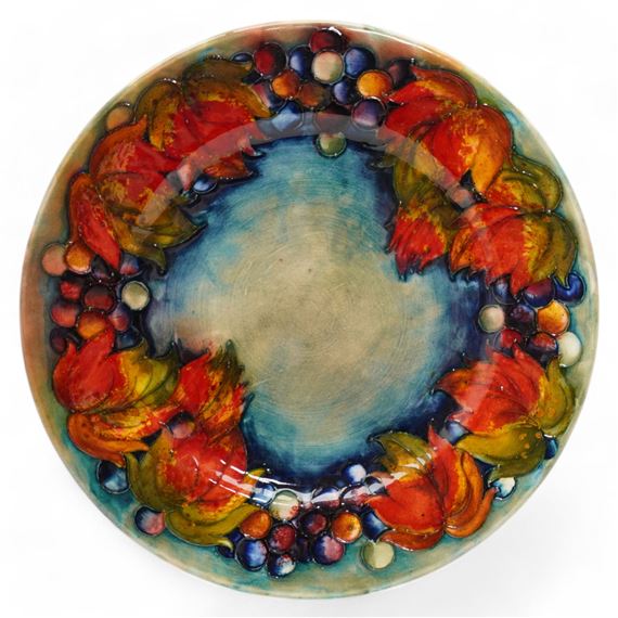 William Moorcroft | William Moorcroft plate decorated with the leaves ...