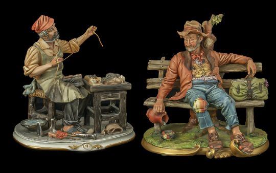 Capodimonte Porcelain | Two Capodimonte Porcelain Figures to include ...