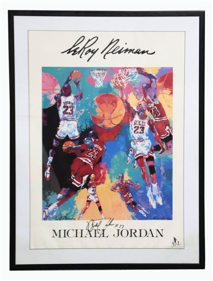 Michael Jordan | Leroy Neiman Michael Jordan Signed Print | MutualArt