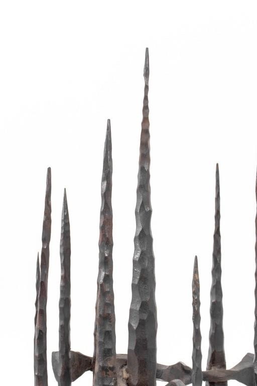 David Palombo | Brutalist Menorah Iron Sculpture (20th Century) | MutualArt