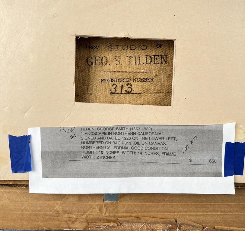 George Smith Tilden | George Tilden California Oil on Canvas Painting ...