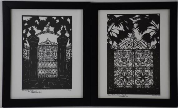 Carew Rice | Pair Carew Rice Silhouette Prints (1934) | MutualArt