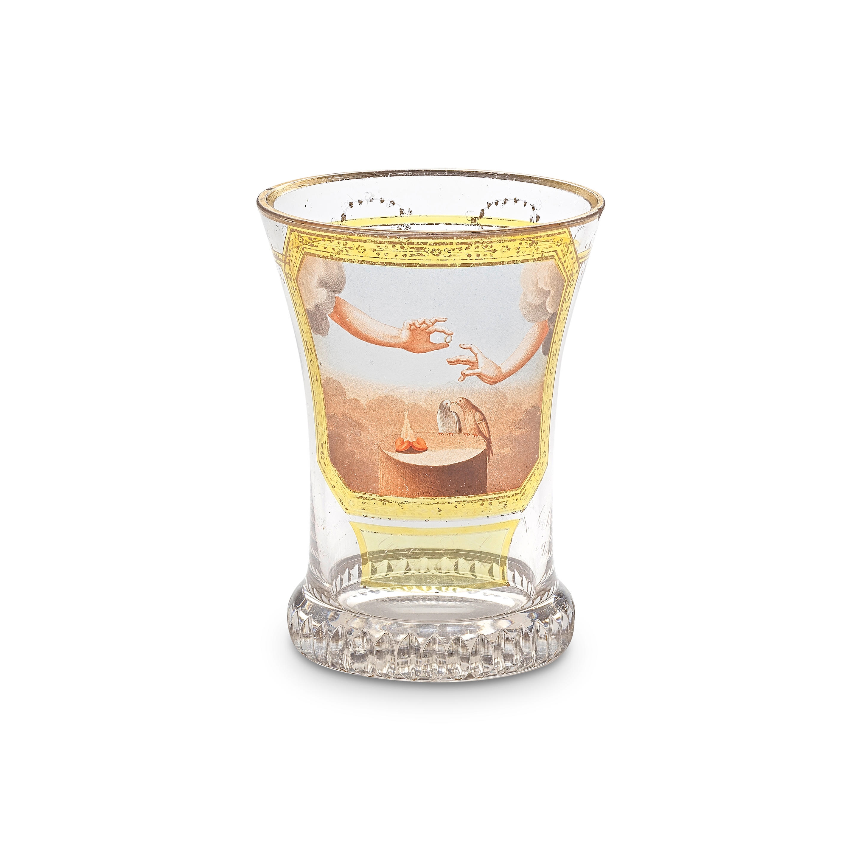 Anton Kothgasser | A transparent enamelled marriage Ranftbecher (1820 ...