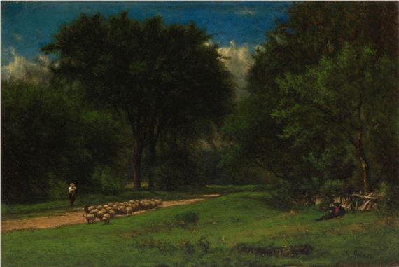 George Inness | Sunset (1865 - 1867) | MutualArt