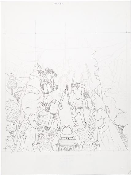 Al Jaffee | An unfinished artwork, a Fold-In style tribute to Harvey ...