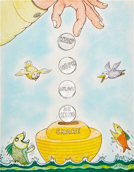 Al Jaffee | Original artwork for a poster for ARK, a Jewish charity ...