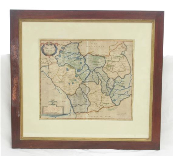 Robert Morden | Robert Morden, framed map of Leicestershire | MutualArt