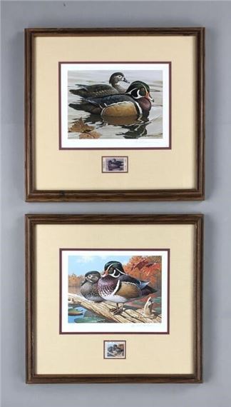 Rod Lawrence | Pair Rod Lawrence Michigan Wood Duck Stamp Prints (1983 ...