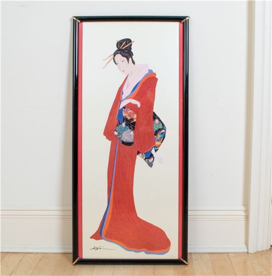 Hisashi Otsuka | HISASHI OTSUKA SIGNED JAPANESE GEISHA PRINT (Late 20th ...