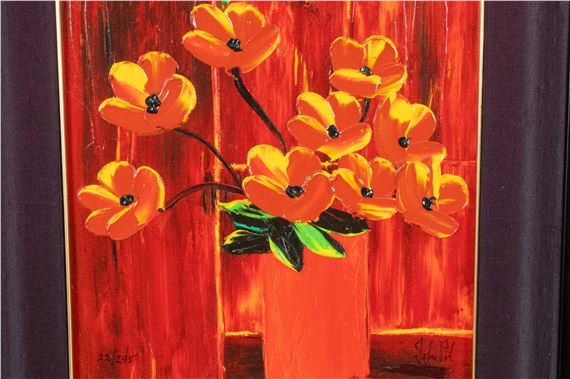 Jaline Pol | 2) JALINE POL - PAIR OF RED STILL LIFE PRINTS | MutualArt