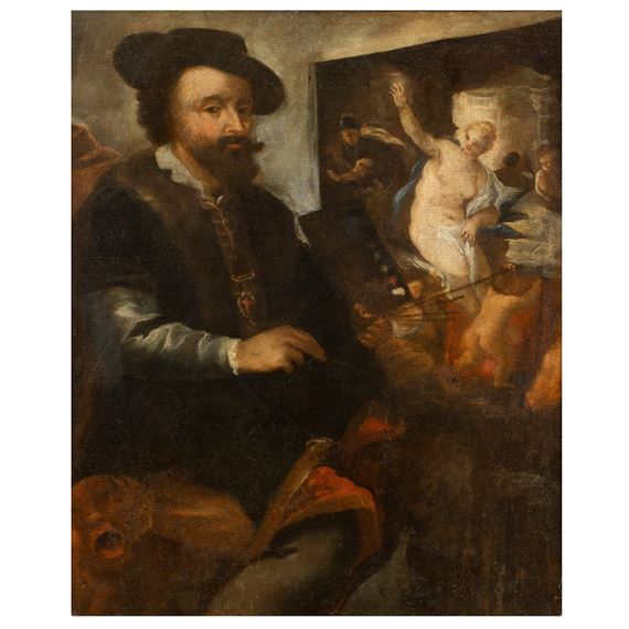 Neapolitan School, 17th Century | Portrait of Rubens painting the Allegory of Peace | MutualArt