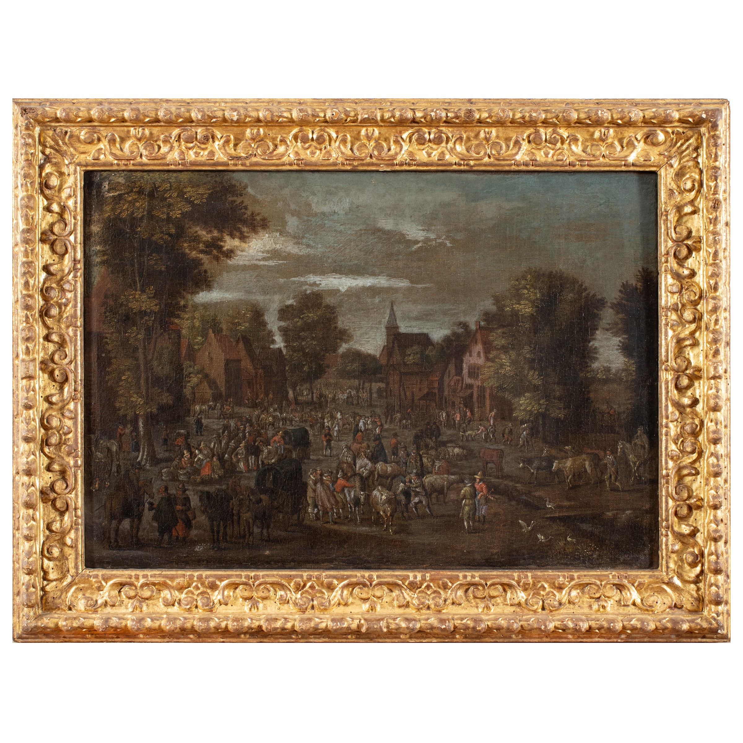 Adriaen Fransz Boudewyns | Village scene with figures | MutualArt