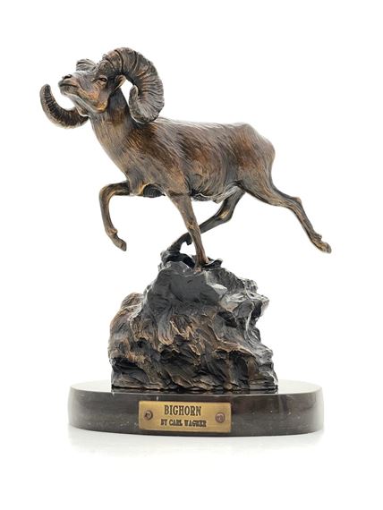 Karl Wagner | CARL WAGNER BIGHORN BRONZE SCULPTURE (1985) | MutualArt
