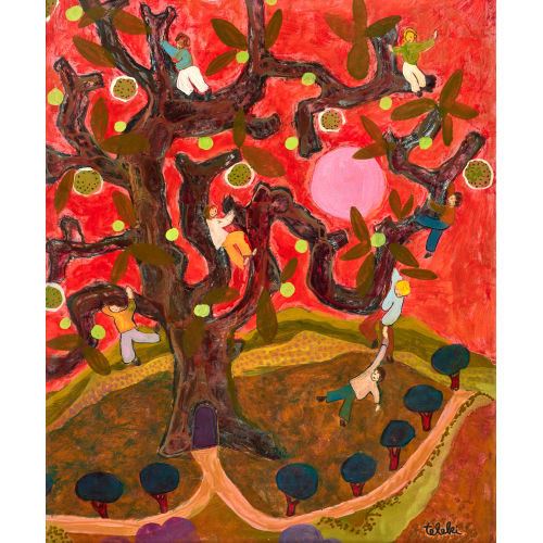 André Teleki | Turnende Kinder im Baumgeäst (1972) | MutualArt