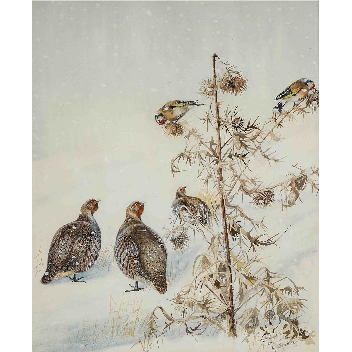 Philip Rickman | Birds In Snow | MutualArt