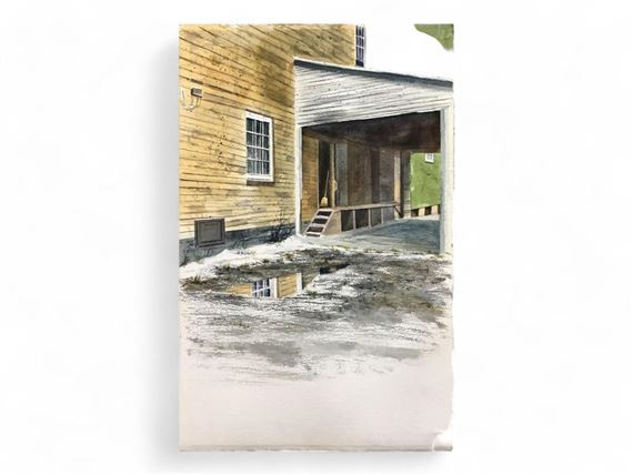 James Devore | Watercolor by James DeVore of Building Measures 14.75” x ...