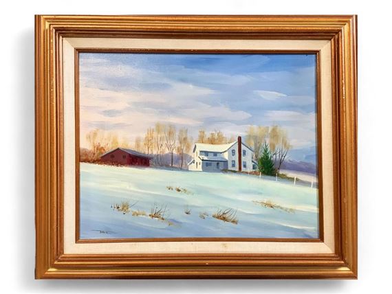 James Devore | Oil Painting by James DeVore of White House in the Snow ...