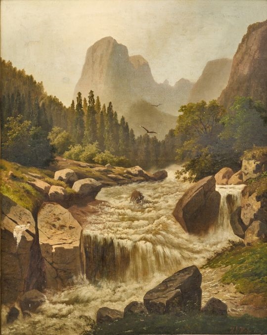 Heinrich Eduard Heyn | Sommerliche Hochgebirgslandschaft mit Blick auf ...