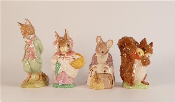 Beatrix Potter | Royal Doulton Beswick Mrs Rabbit and Foxy Whiskered ...