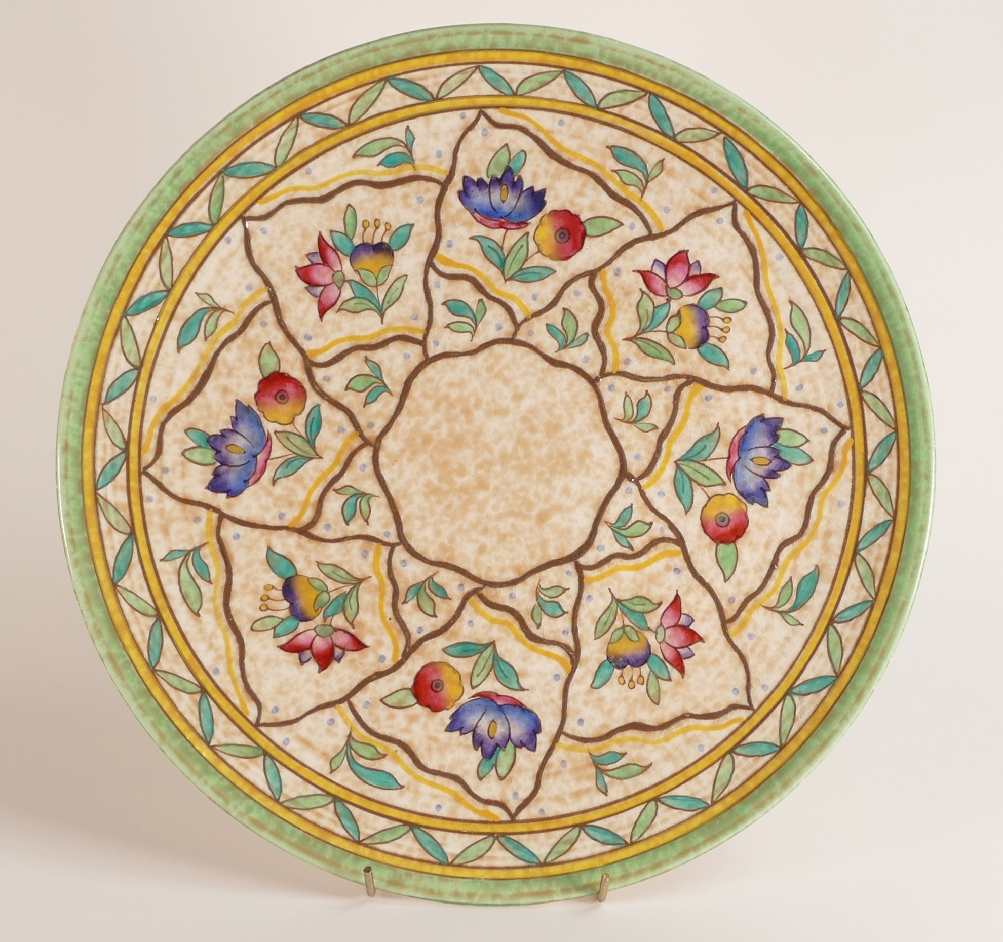 Charlotte Rhead | A Charlotte Rhead charger with floral and trellis ...