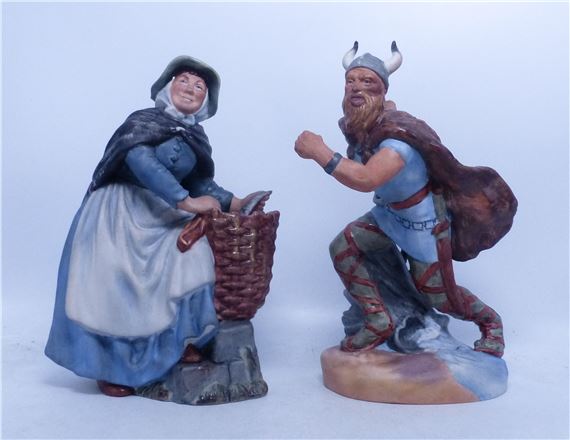 Royal Doulton | Two Royal Doulton Matte Character Figures The Viking ...