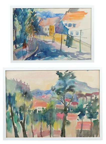 Anton Gold | Verschiedene Landschaften mit Bergen und vorgelagerten ...