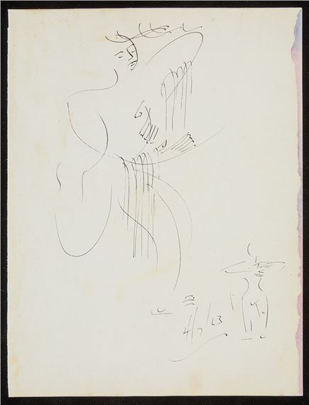 I. Rice Pereira | Irene Pereira Ink Figural Drawing 1963 (63) | MutualArt