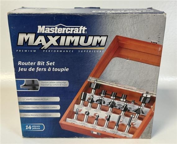 Mastercraft | NEW MASTERCRAFT MAXIMUM ROUTER BIT SET | MutualArt