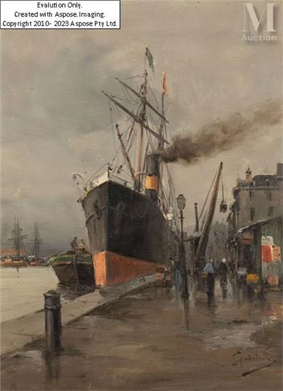 Godchaux | Paquebot à quai | MutualArt