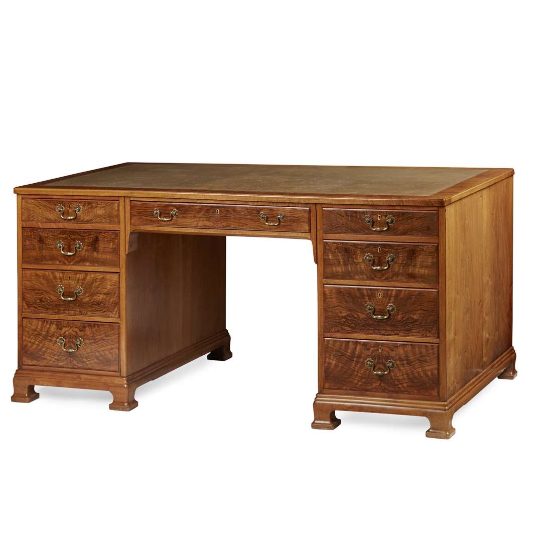 Whytock & Reid | GEORGIAN STYLE WALNUT PEDESTAL DESK, BY WHYTOCK & REID ...